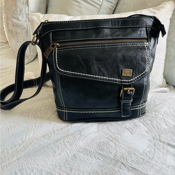 boc | Bags | Boc Black Crossbody Bag With Stitching | Poshmark